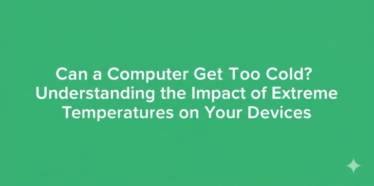 Can a Computer Get Too Cold? Understanding the Impact of Extreme ...